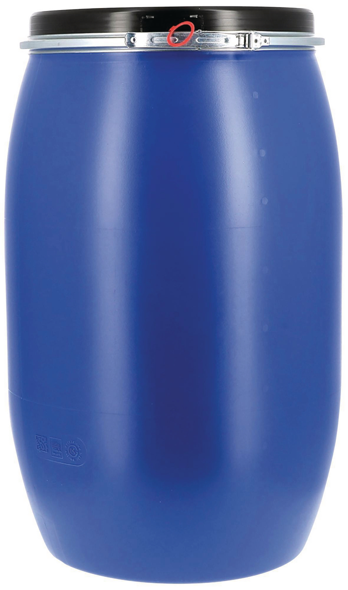 Staplingsbart plastfat med lock, 30-220 liter - Witre.se