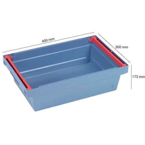 Plastback stapelbar handtag