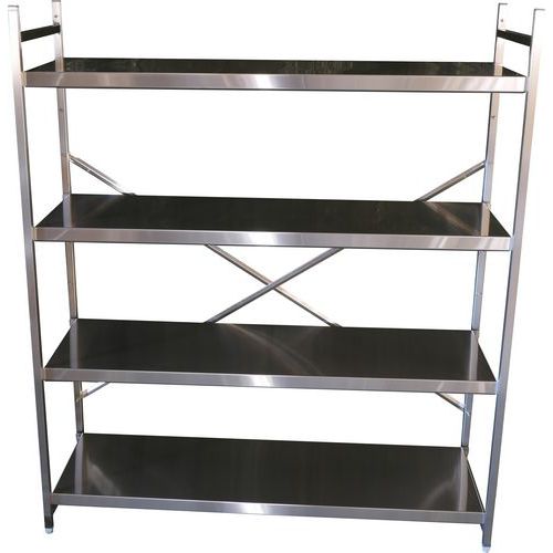 Lagerhylla i rostfritt stål för miljöer med höga hygienkrav - Alminor ...