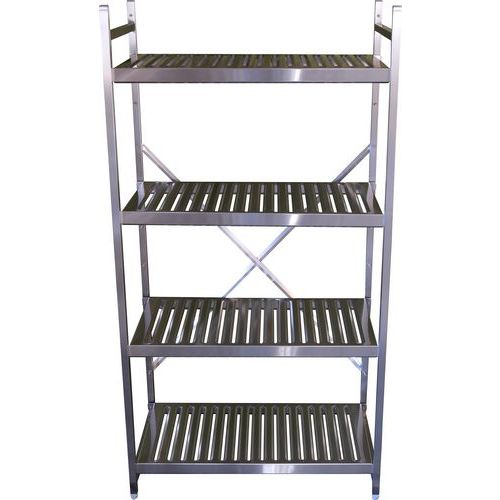 Lagerhylla i rostfritt stål för miljöer med höga hygienkrav - Alminor ...