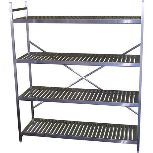 Lagerhylla i rostfritt stål för miljöer med höga hygienkrav - Alminor ...