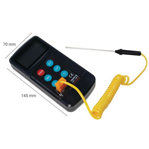 Digital termometer med trådburen sensor - Manutan Expert - Witre.se