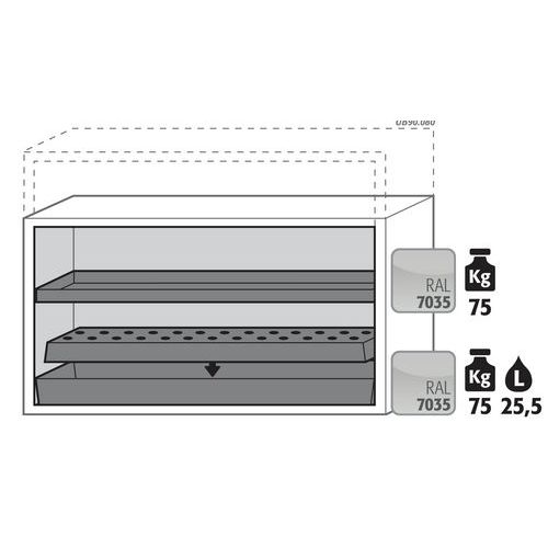 Brandsäkert underskåp UB-T-30 - Asecos - Witre.se