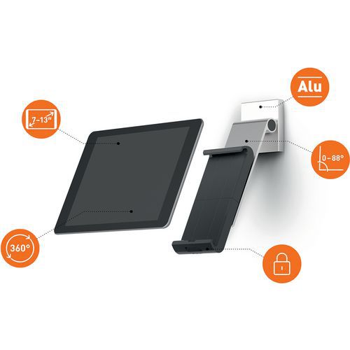 Väggmonterad tiltbar pro-hållare för surfplatta – Durable