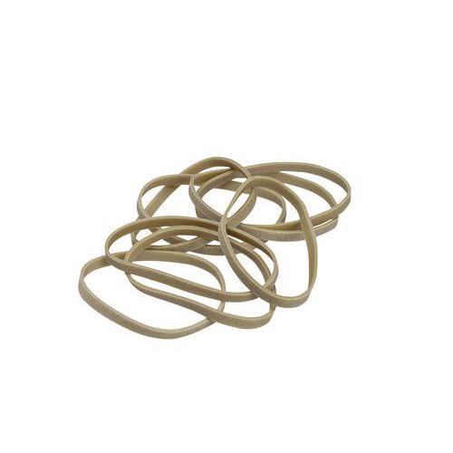 Låda med breda naturfärgade gummiband, 100 g